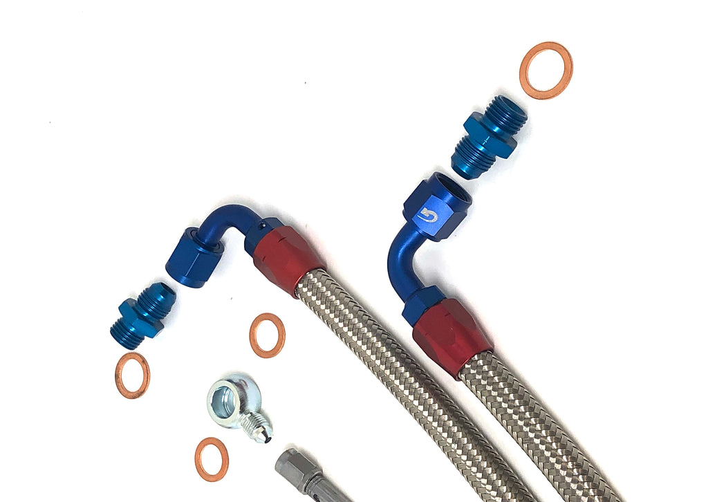 DIF 10035 S14 SR20DET Turbo Oil & Coolant Lines Kit - Bottom Mount ...